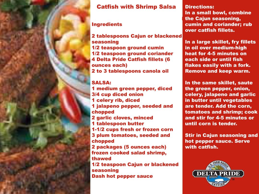 Delta Pride Catfish with Shrimp Salsa - Delta Pride